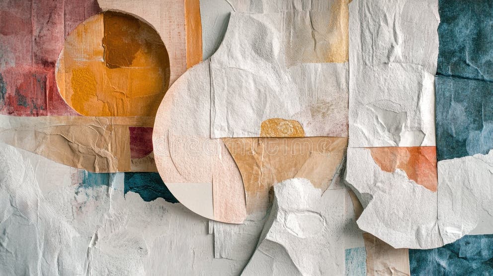 Eco-friendly Collage Art, Neutral Toned Cut-and-paste Collage Using ...