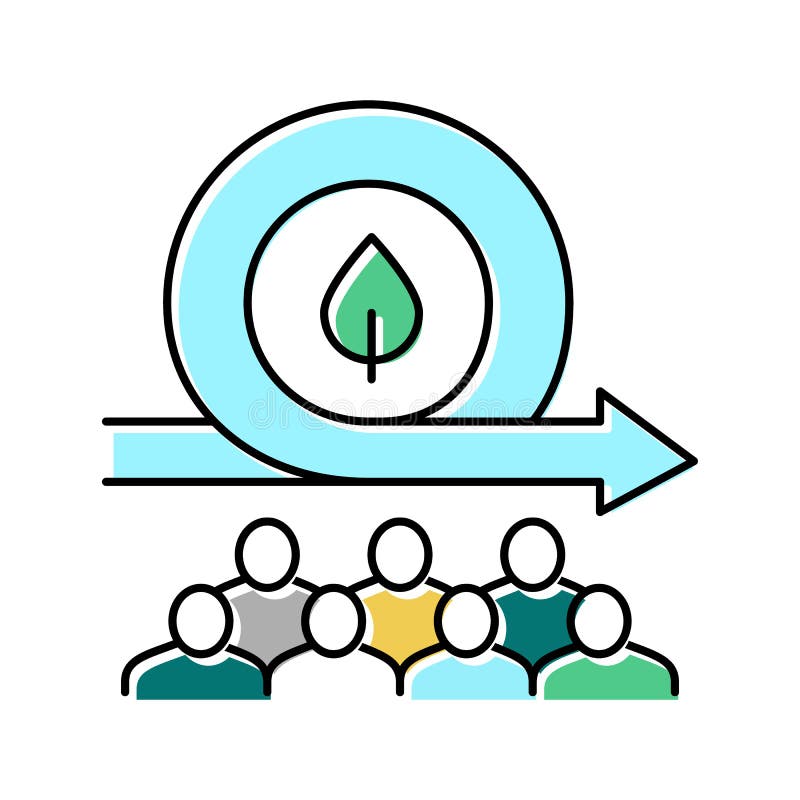 Eco Friendly Color Icon Vector Illustration Stock Vector - Illustration ...