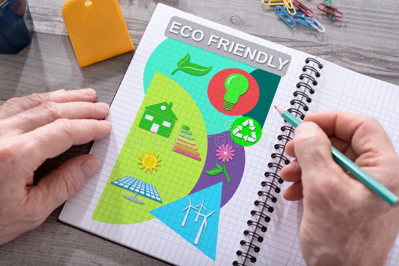 Eco Friendly Concept on a Notepad Stock Photo - Image of ecology ...