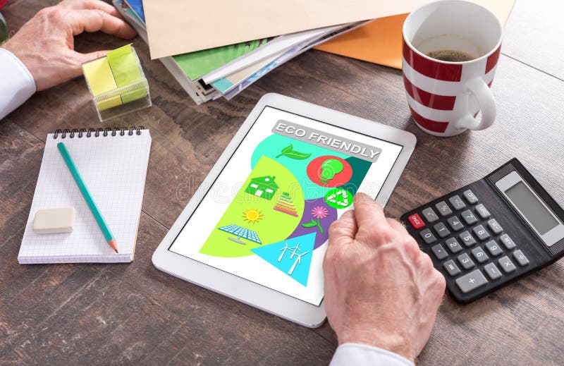 Eco Friendly Concept on a Tablet Stock Image - Image of style, ecology ...