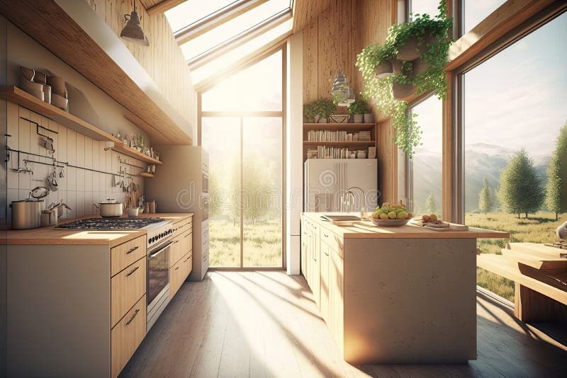 Eco-Friendly Cooking: a Kitchen with Natural Light and Sustainable ...