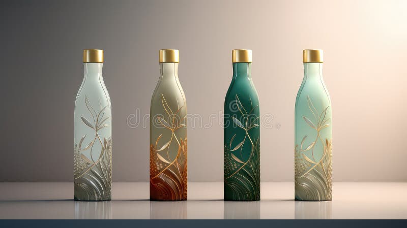 Eco-Friendly 3D Nature Background with Luxury Bottle Packaging Mockup ...