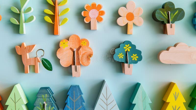 Eco-Friendly Decorative Clips for Green Classrooms Stock Illustration ...