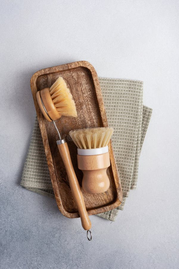 Eco friendly dish brushes stock image. Image of products - 286253071