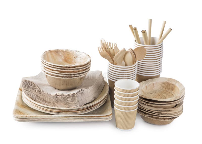 Eco Friendly Disposable Tableware Stock Image - Image of collection ...