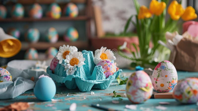 Upcycled DIY Easter Craft Session with Egg Cartons and Fabric Scraps ...