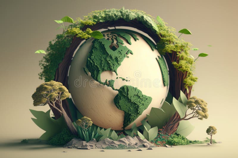 Eco Friendly Earth Green World, World Environment and Earth Day Concept ...