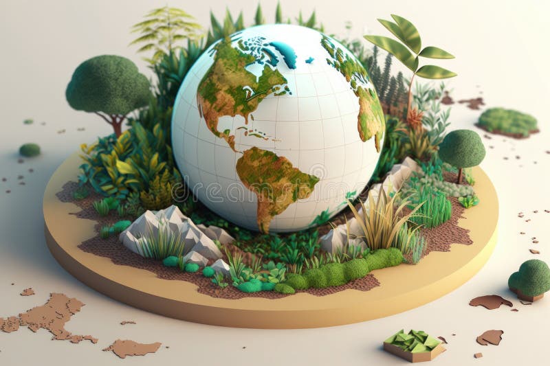 Eco Friendly Earth Green World, World Environment and Earth Day Concept ...