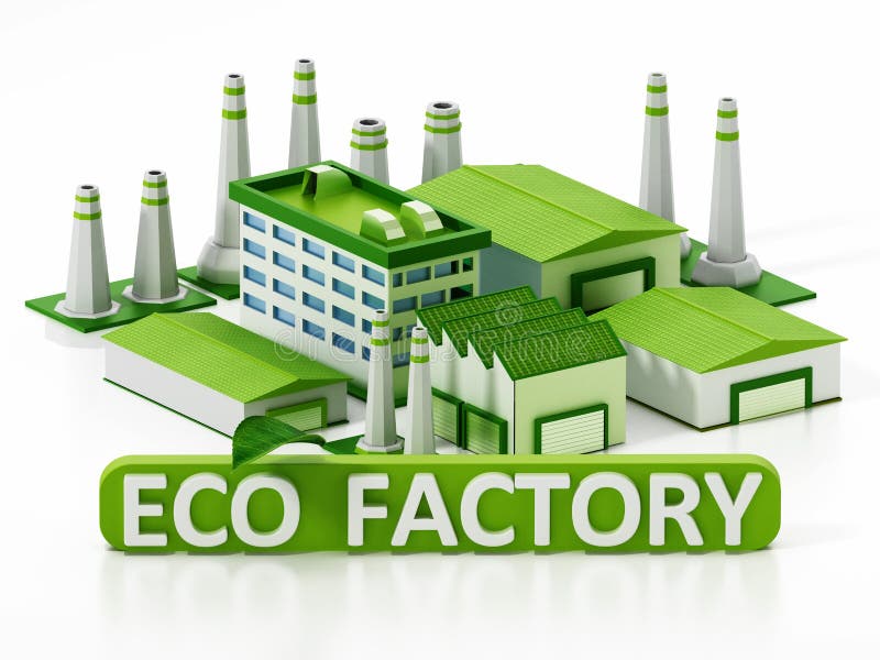 Eco Friendly Factory Illustration Design Stock Illustration ...