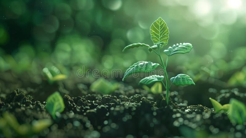 Eco Friendly and Forest Recovery with Concept Growing Together Stock ...