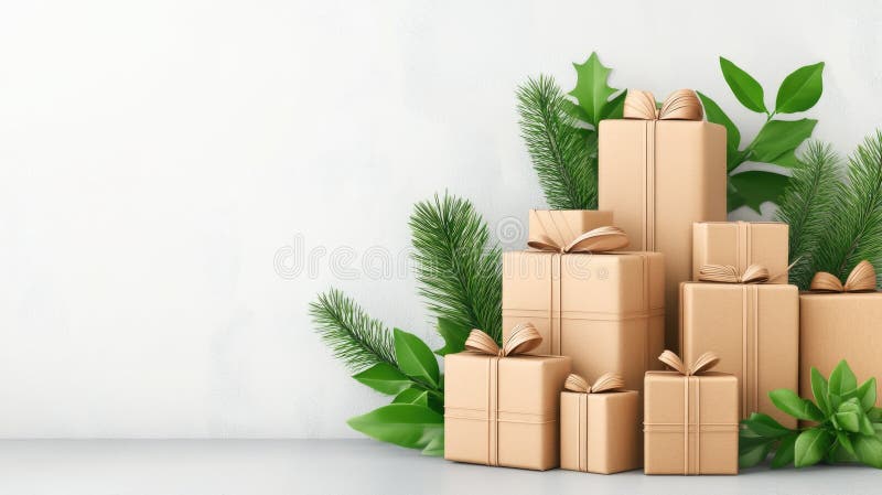 Eco-friendly Gift Boxes with Greenery for Sustainable Holiday ...
