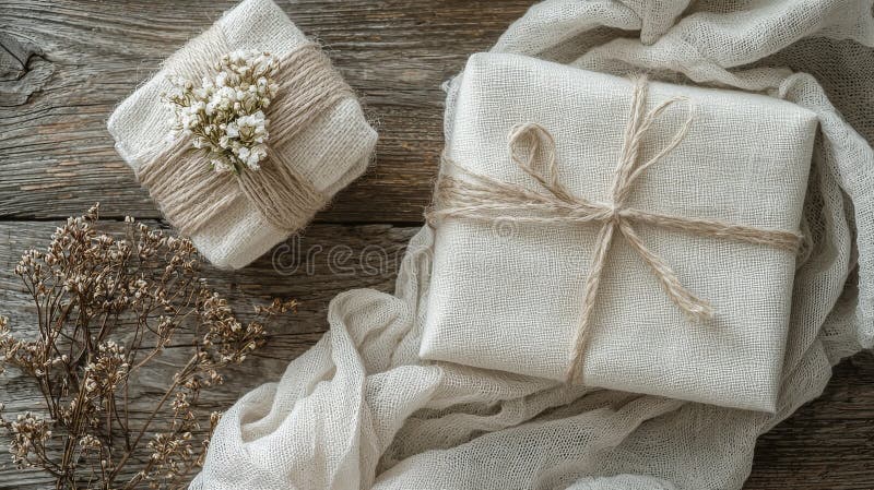 Eco Friendly Gift Wrapping with Natural Textures and Rustic Aesthetic ...