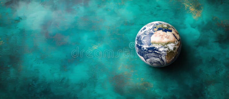 An Eco-Friendly Globe on a Smooth Blue Gradient Background, Featuring ...