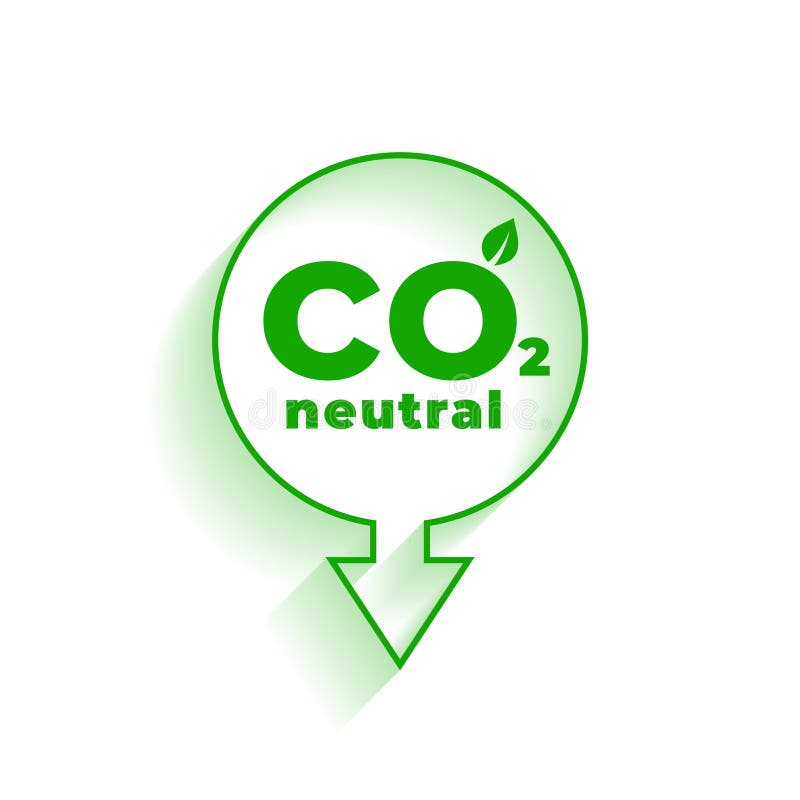 Eco Friendly Green Co2 Emission Reduction Sign in Line Style Stock ...