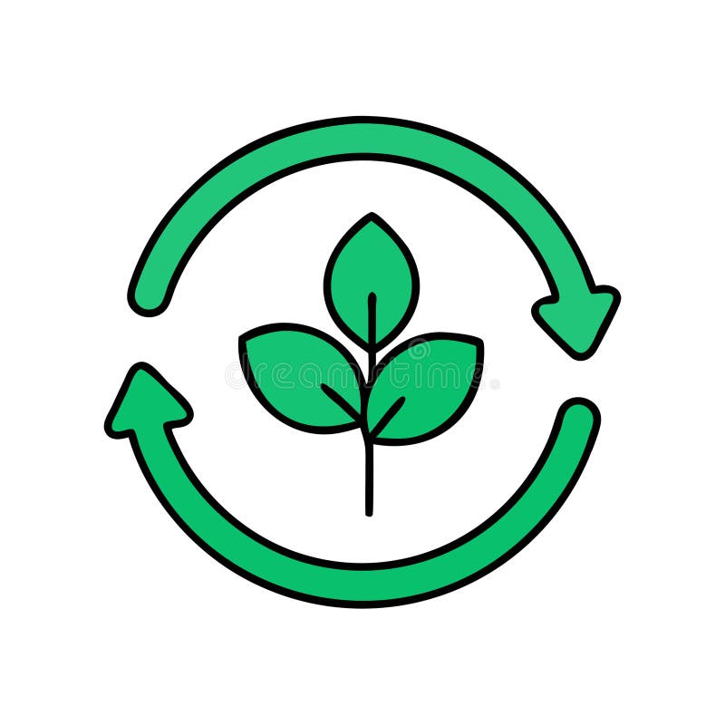 Eco Friendly Green Leaf Recycling Symbol for Sustainability and ...