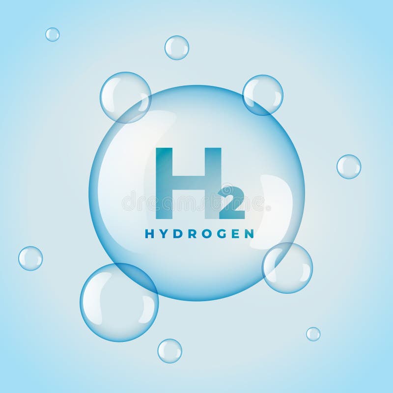 Eco Friendly H2 Hydrogen Renewable Gas Bubble Stock Vector ...