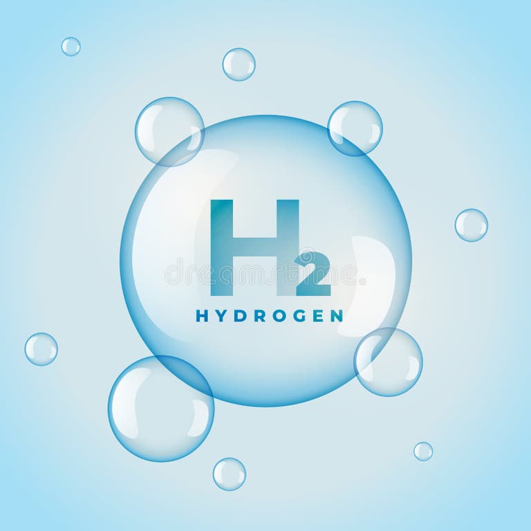 Eco Friendly H2 Hydrogen Renewable Gas Bubble Stock Vector ...