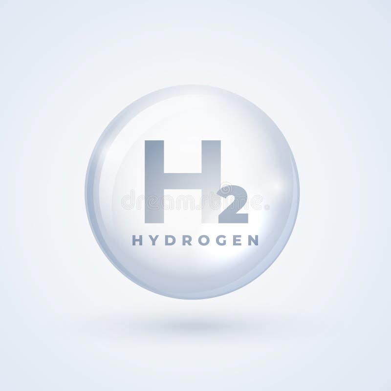 Eco Friendly H2 Hydrogen Renewable Gas Bubble Stock Vector ...
