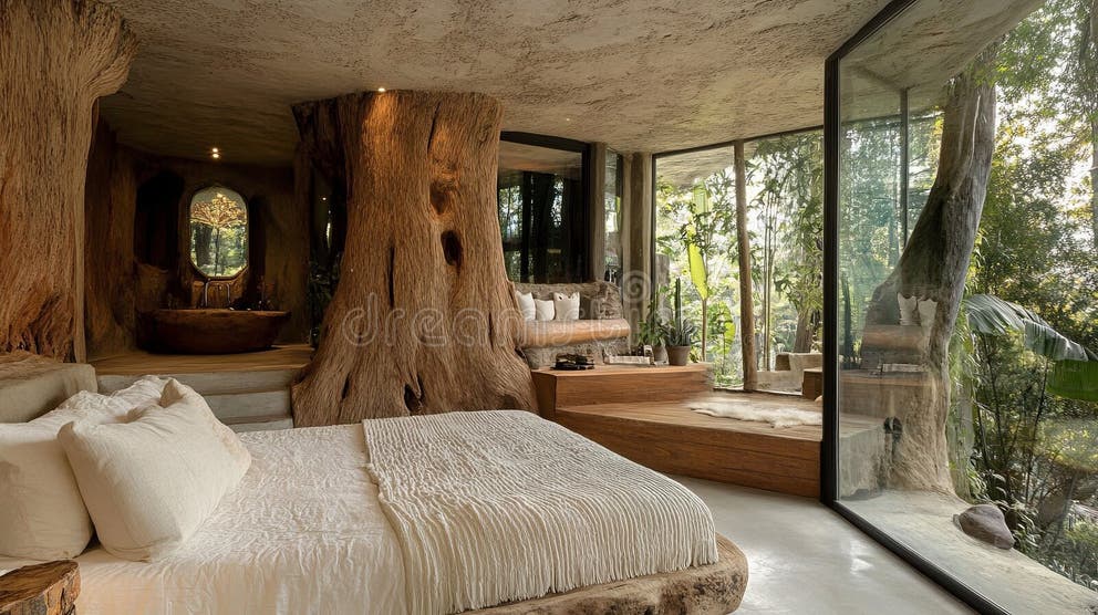 Eco-friendly Home Interior with Natural Textures. Stock Photo - Image ...