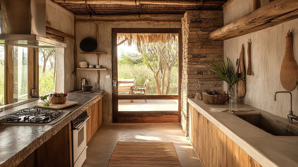 Eco-friendly Home Interior with Natural Textures. Stock Image - Image ...