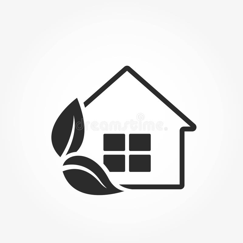 Eco Friendly House Line Icon. Environmental and Eco Building Symbol ...