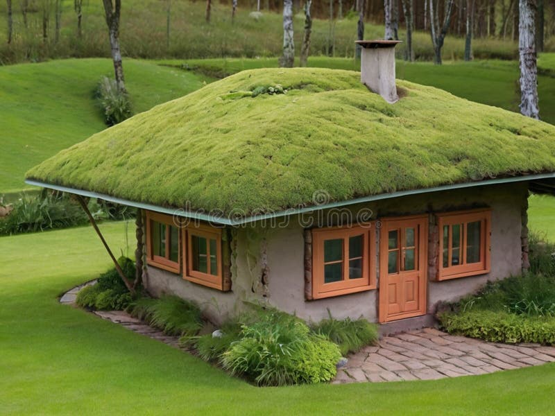 Eco Friendly House Made of Clay Clay House Stock Illustration ...