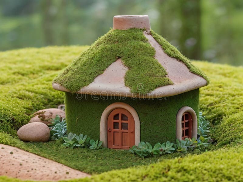 Eco Friendly House Made of Clay Clay House Stock Illustration ...