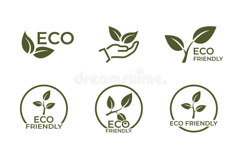 Eco Friendly Icon Set. Eco, Natural and Environment Symbol. Vector ...