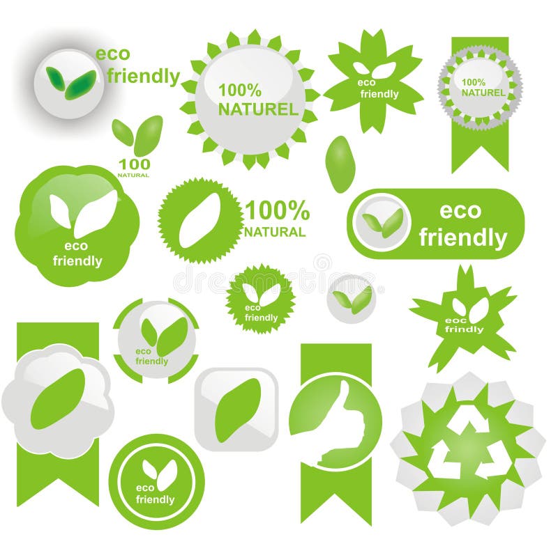 Icons: eco & bio II stock vector. Illustration of concept - 13077496
