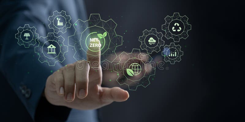 Eco-Friendly Innovation and Climate Action, Person Interacting with Net ...