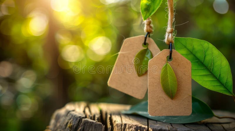 Eco-Friendly Key Tags for Green Schools Stock Illustration ...
