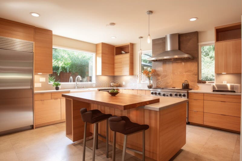 Eco-friendly Kitchen, with Energy-efficient Appliances and Natural ...