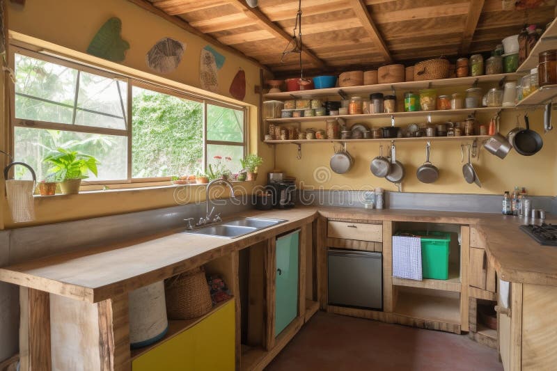 Eco-friendly Kitchen, with Recycled and Reused Materials, for Creating ...