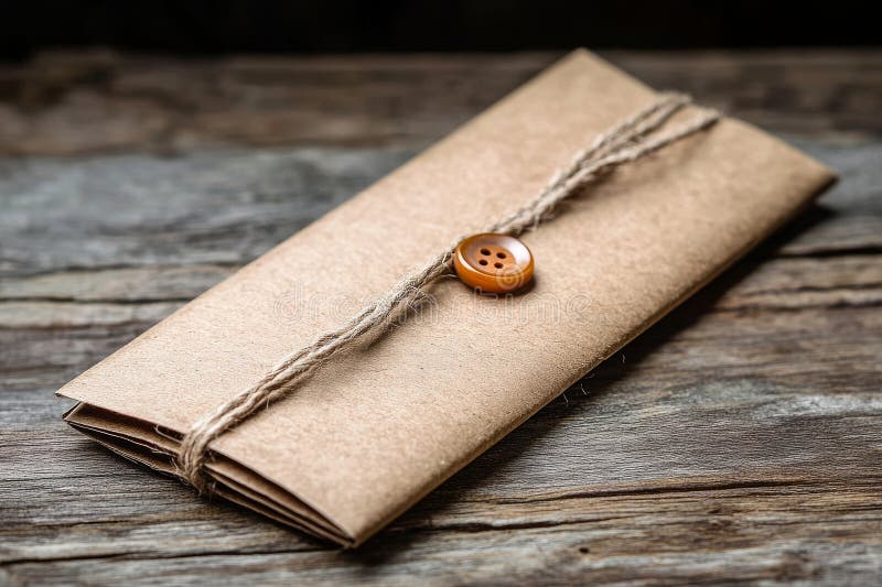The Eco-friendly Kraft Envelope, with Its Textured Look and Sturdy String and Button Closure ...