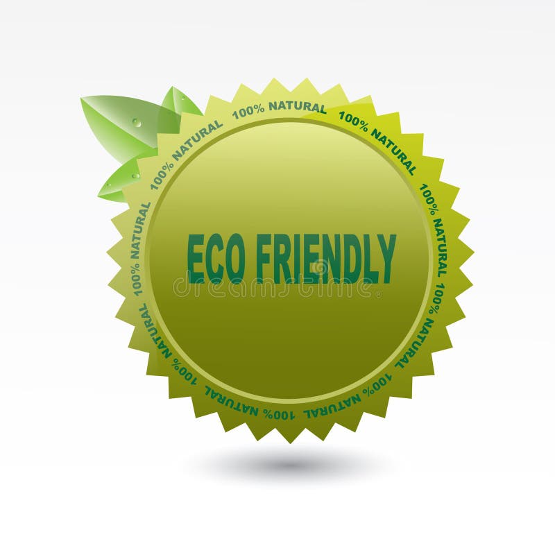 Eco friendly label stock illustration. Illustration of environmental ...