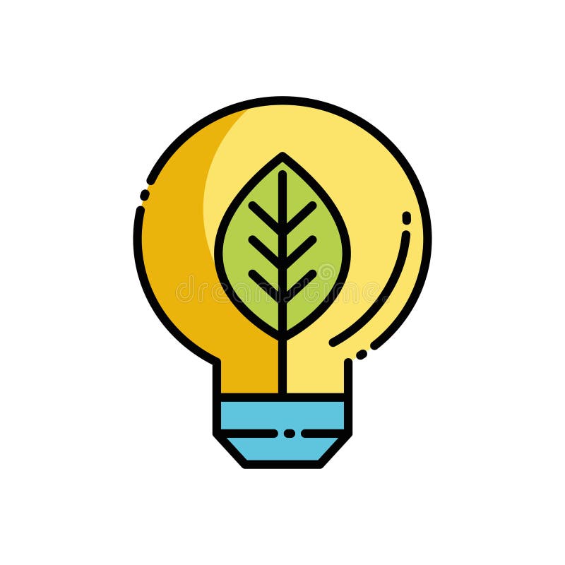 Eco Friendly Light Bulb Icon Stock Illustration - Illustration of ...