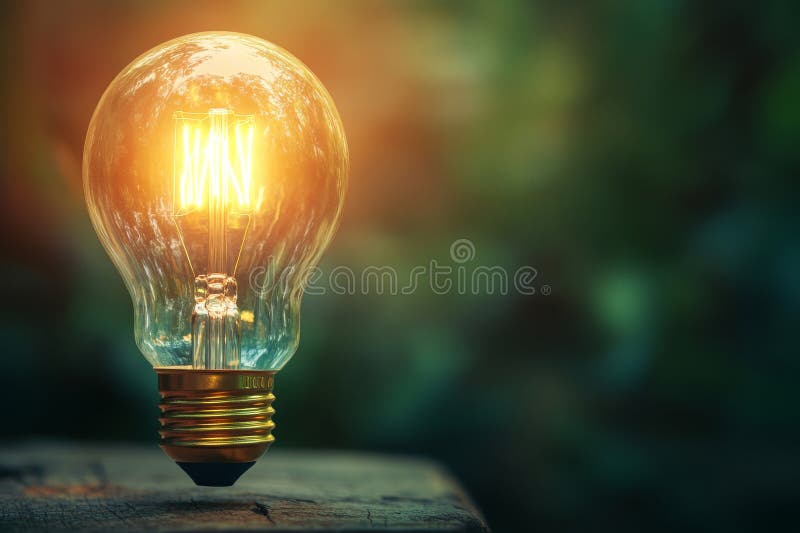 Eco-friendly Light Bulb in a Regular Incandescent Bulb. Design on the ...