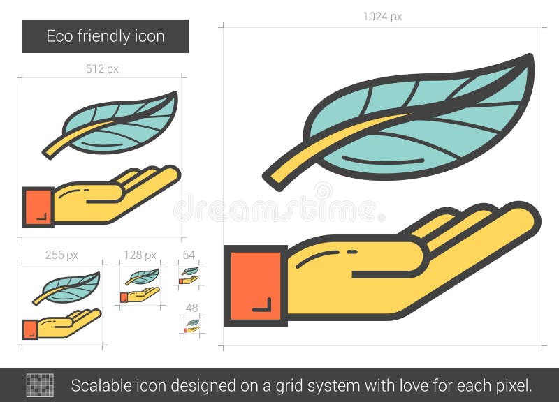 Eco friendly line icon. stock vector. Illustration of environment ...