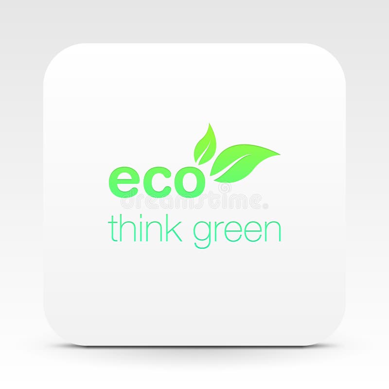 Eco Friendly Logo Design on White Box Stock Vector - Illustration of ...