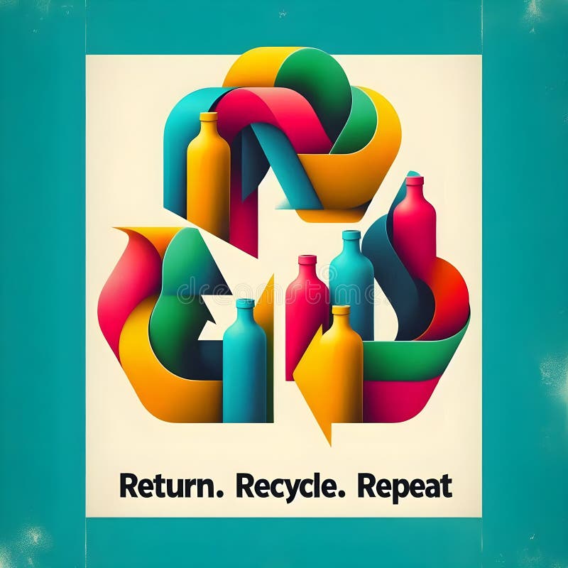 Eco-Friendly Message: Return, Recycle, Repeat Stock Illustration ...
