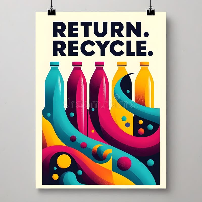Eco-Friendly Message: Return, Recycle, Repeat Stock Illustration ...