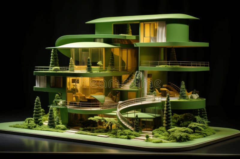 Eco-friendly Model Green House. Generate Ai Stock Photo - Image of ...
