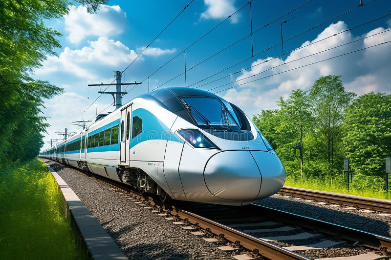 Eco Friendly Modern High Speed Train Stock Image - Image of vehicle ...