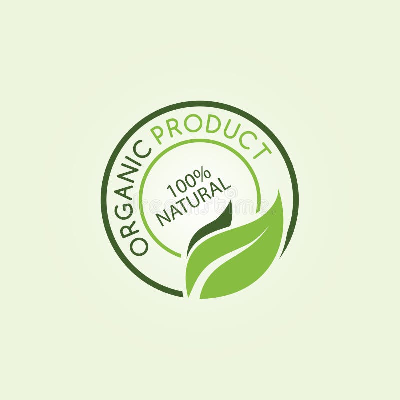 Eco Friendly Natural Label Organic Product Sticker Logo Stock Vector ...