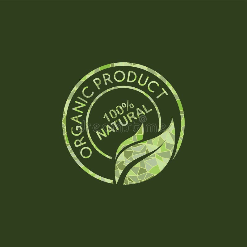 Eco Friendly Natural Label Organic Product Sticker Logo Stock Vector ...