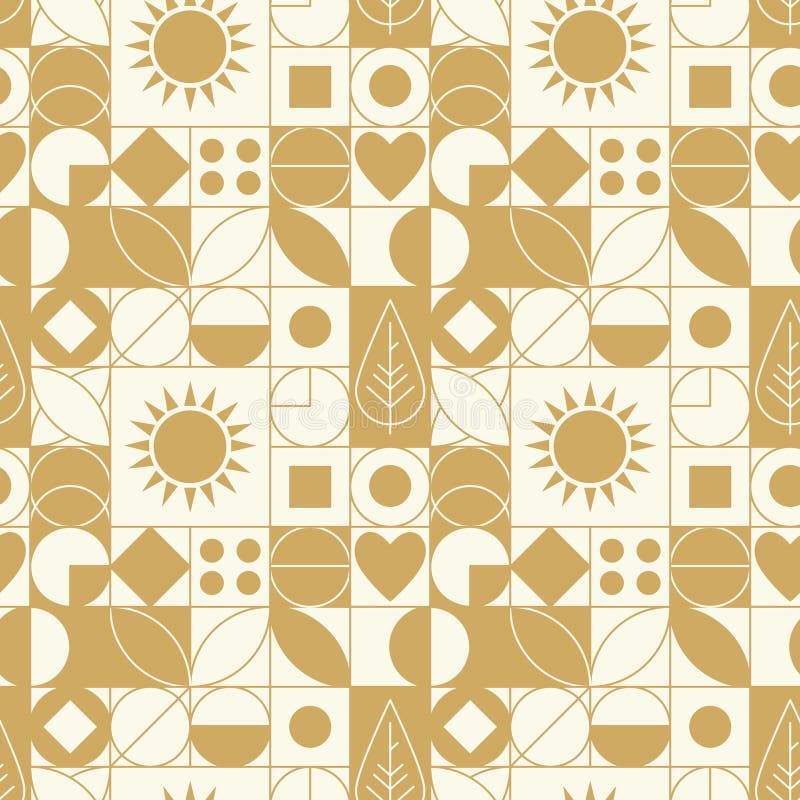 Eco Friendly Natural Shades Symbols Mosaic Seamless Pattern Stock ...