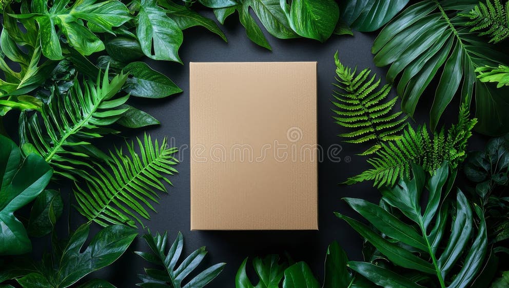 An Eco-friendly Packaging Design Mockup, Enhanced with Natural Textures ...