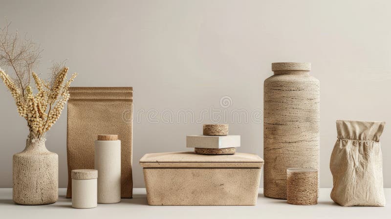 Eco-friendly Packaging Mock-ups Featuring Natural Materials, the Earthy ...