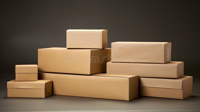 Eco-friendly Packaging in a Neutral Shade without Labels on Dark Sand ...