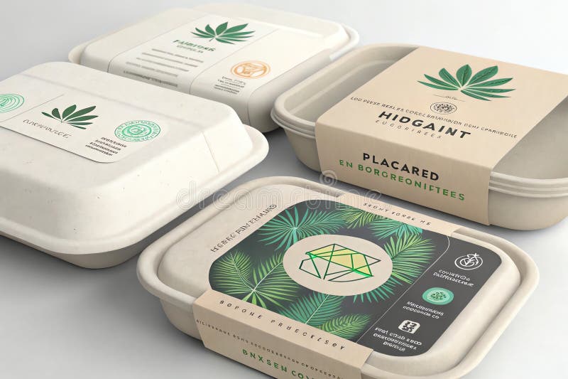 Eco-friendly Packaging with Plant-based Design, Showcasing Sustainable ...